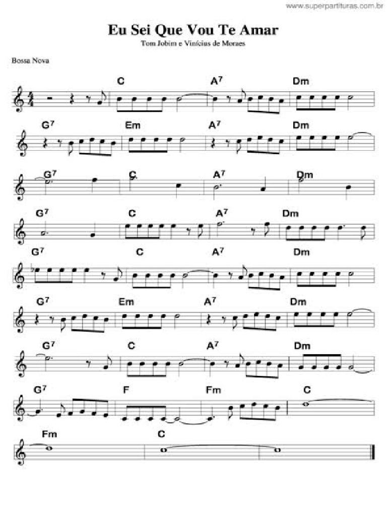 Eu Sei Que Vou Te Amar | PDF
