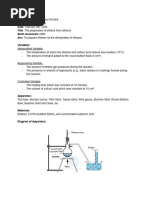 Dehydration of Menthol to Menthene | PDF | Acid | Distillation