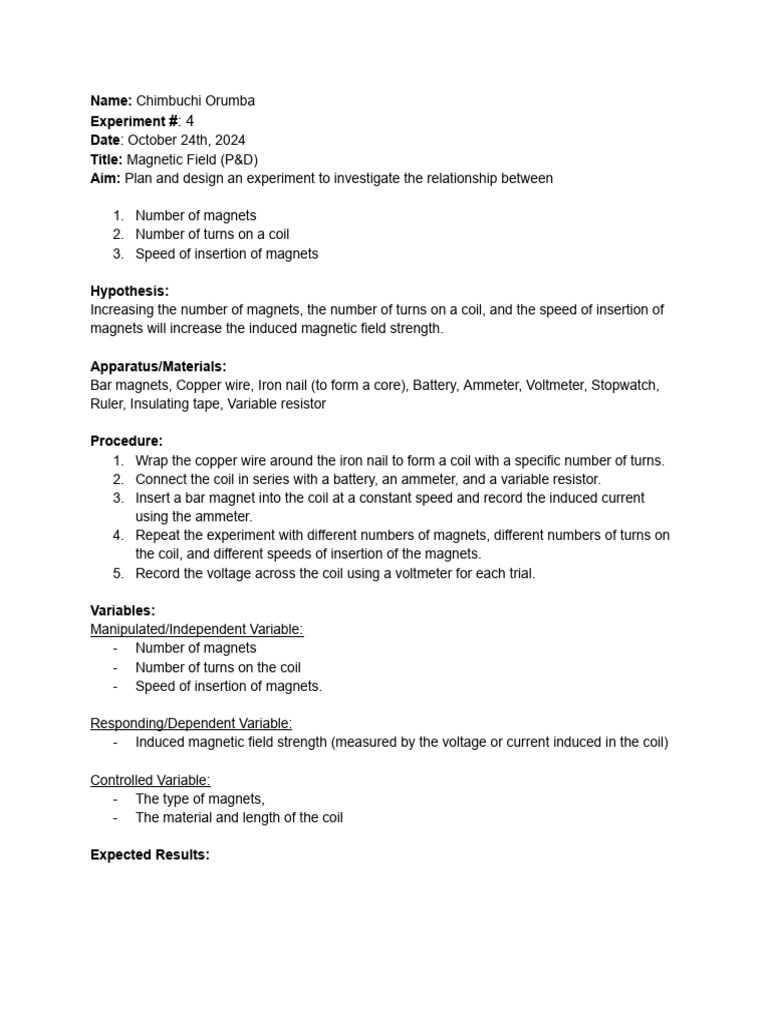 CAPE Unit 2 Physics, Magnetic Field (P&D) | PDF | Inductor | Electromagnetic Induction