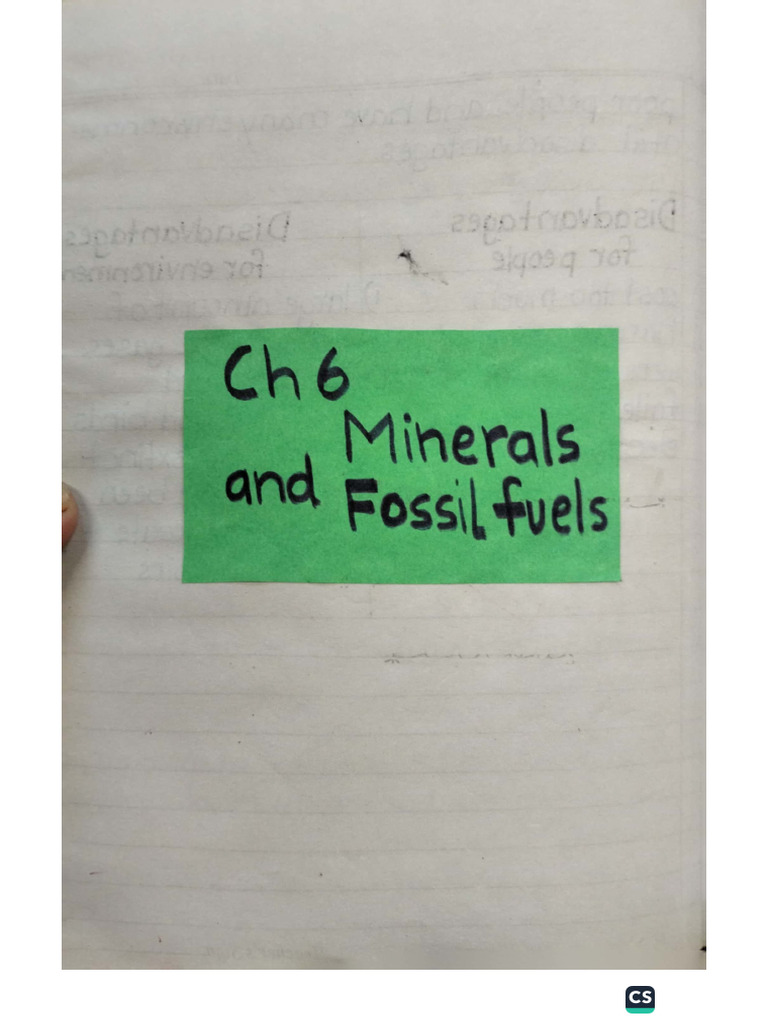 CH 6 Minerals | PDF