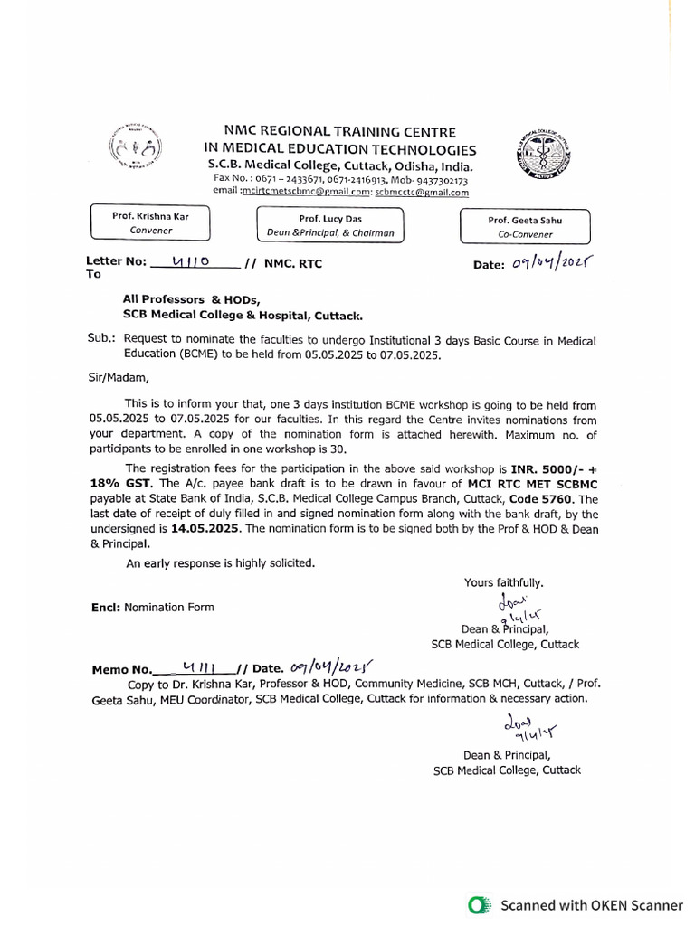 BCME Workshop Letter | PDF