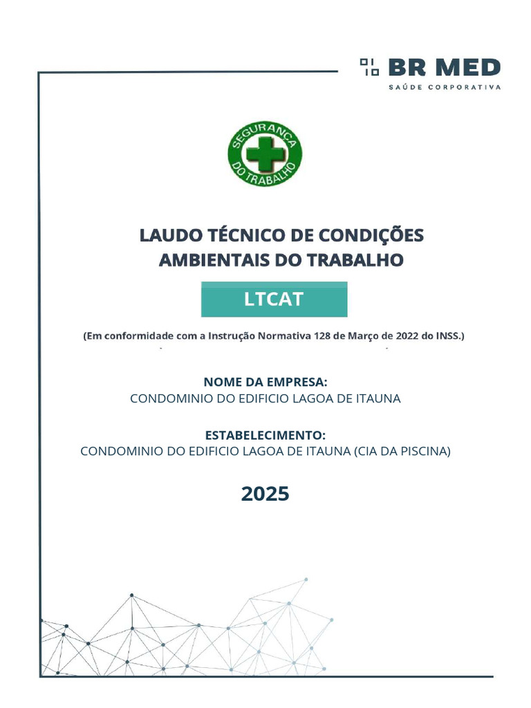 Laudo LTCAT 2025 - Cond. Lagoa Itaúna | PDF | Sindicato