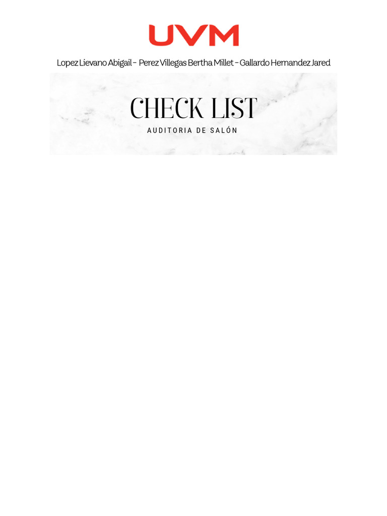 Checklist 20250407 184326 0000 | PDF