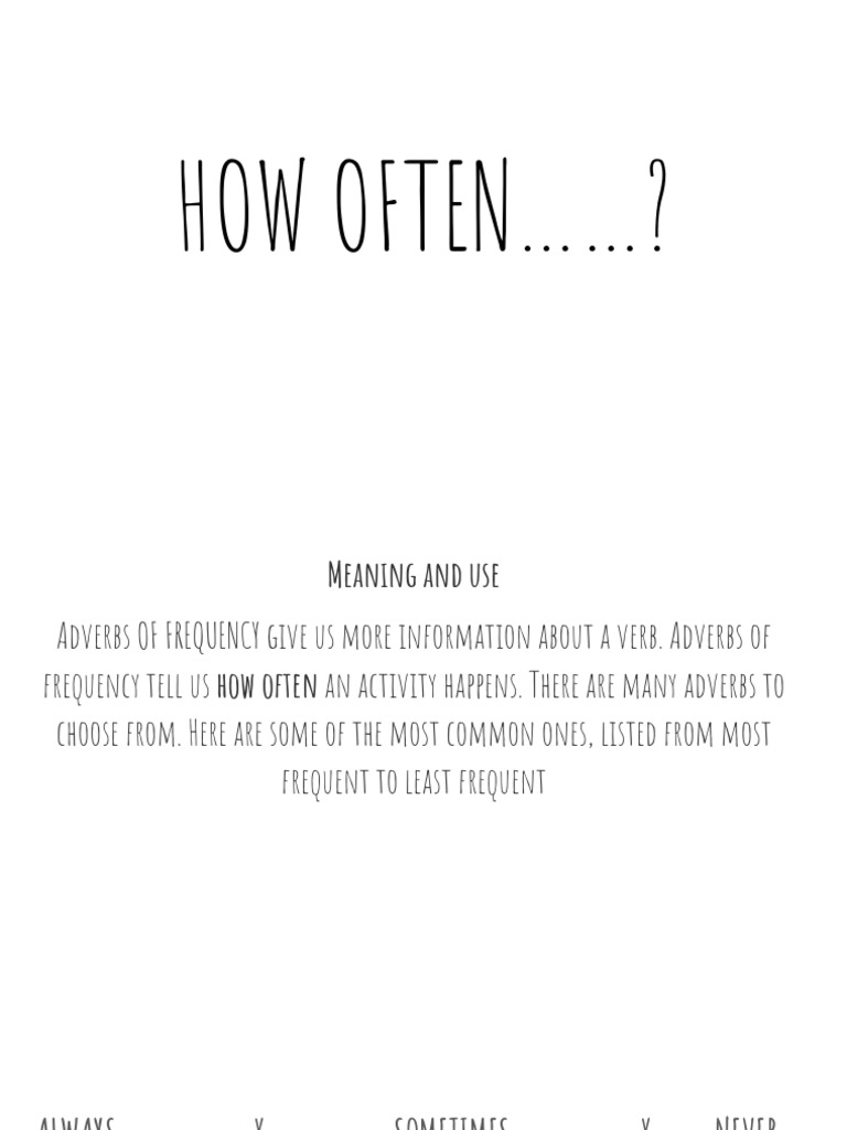 How Often | PDF