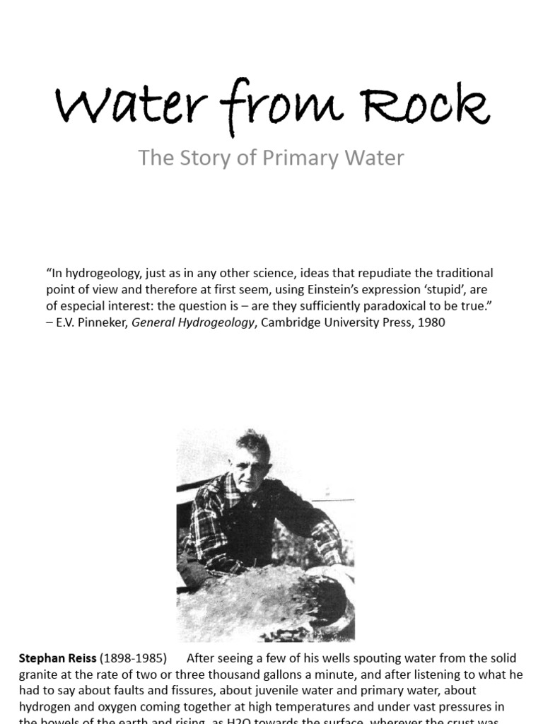 Primary Water: A Hydrogeological Insight | PDF | Water | Water Cycle