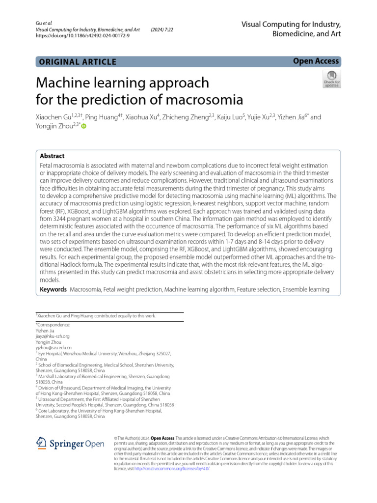Machine Learning For Accurate Estimation of Fetal Gestational Age Based On Ultrasound Images ...