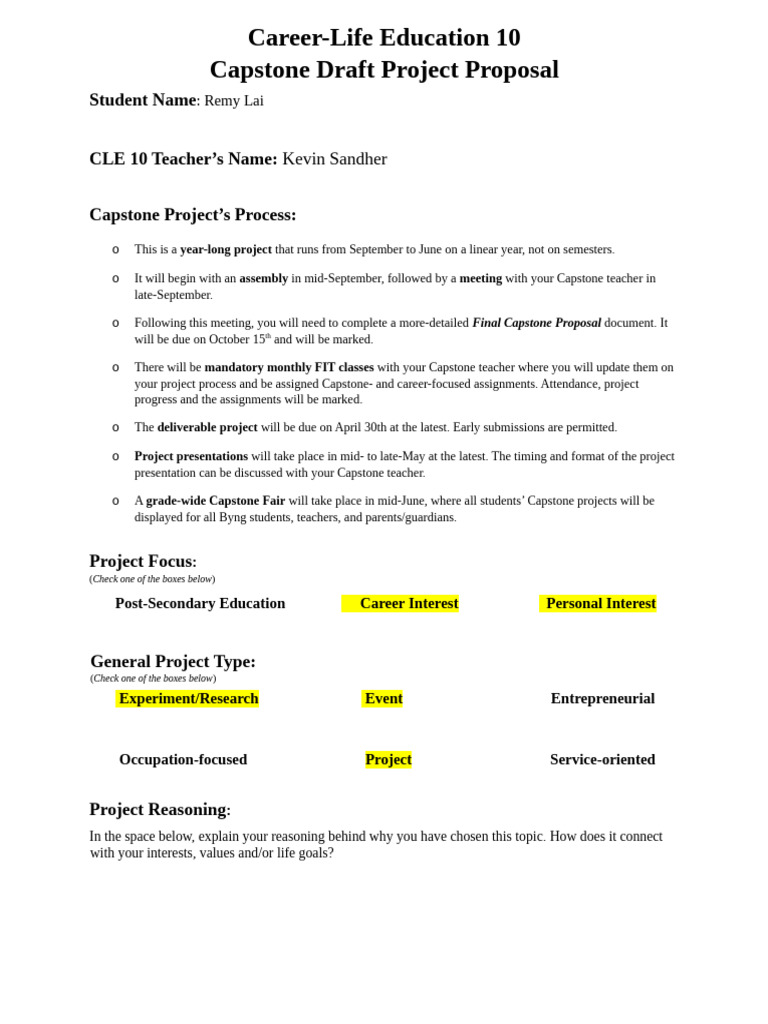 CLE 10 Capstone Draft Proposal | PDF | Musicology