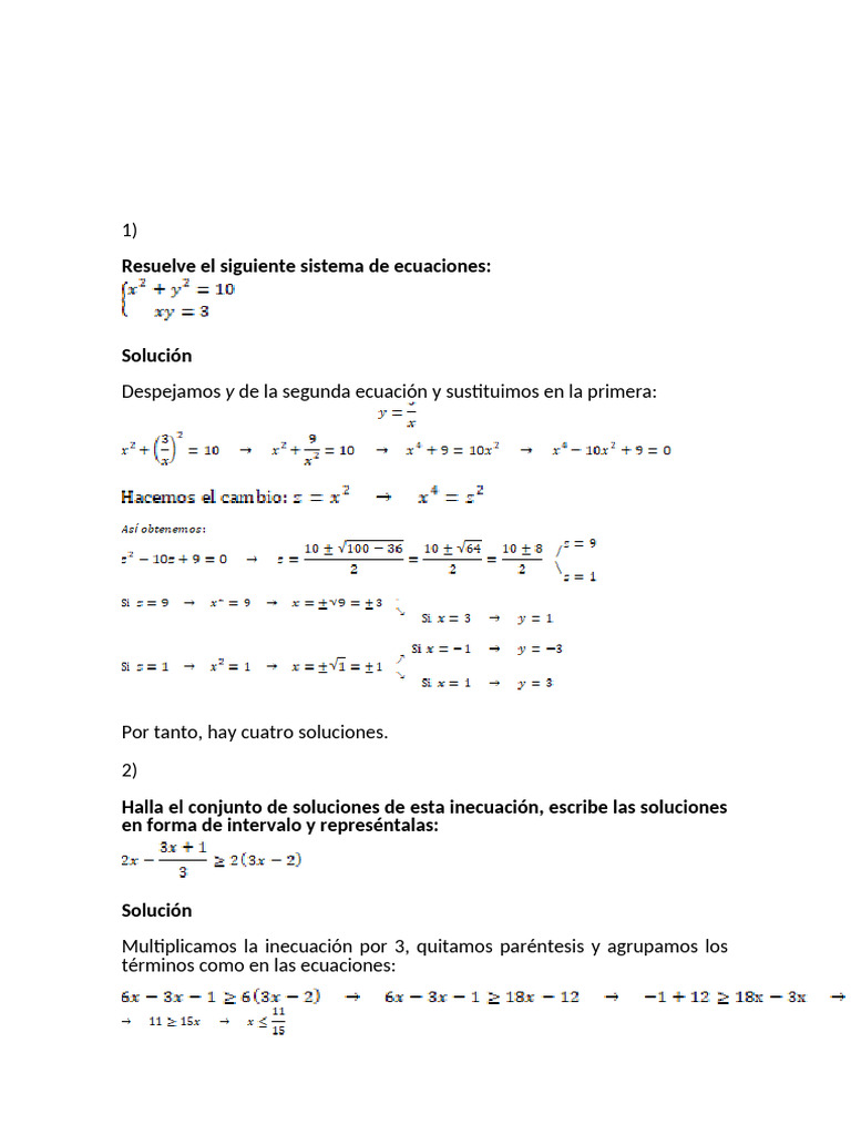 SOLUCIONES FICHA REPASO 2ª EV | PDF | Pendiente | Línea (geometría)