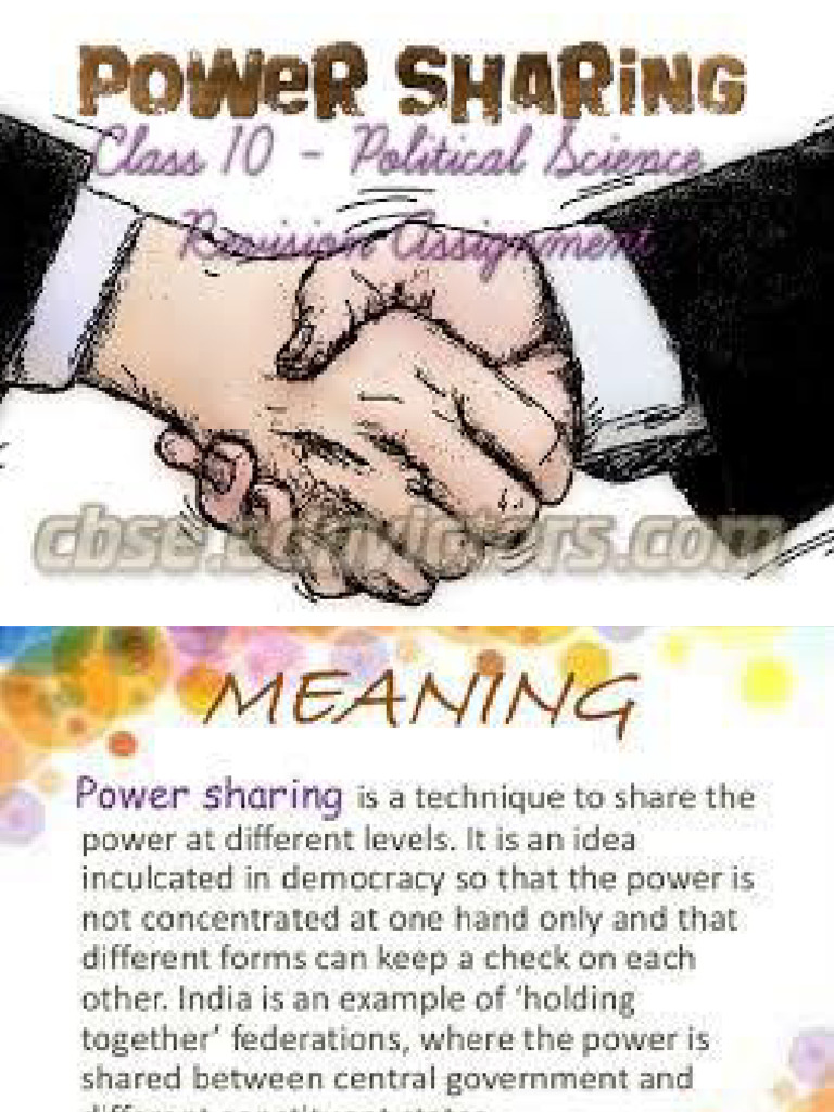 Class 10 Political Science Chapter 1 Power Sharing | PDF