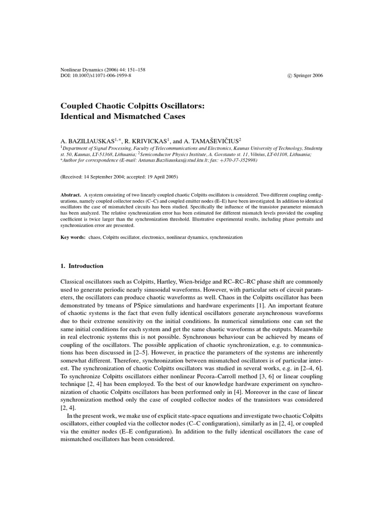 Coupled-chaotic-Colpitts-oscillators-Identical-and-mismatched-cases_2006_Nonlinear-Dynamics ...