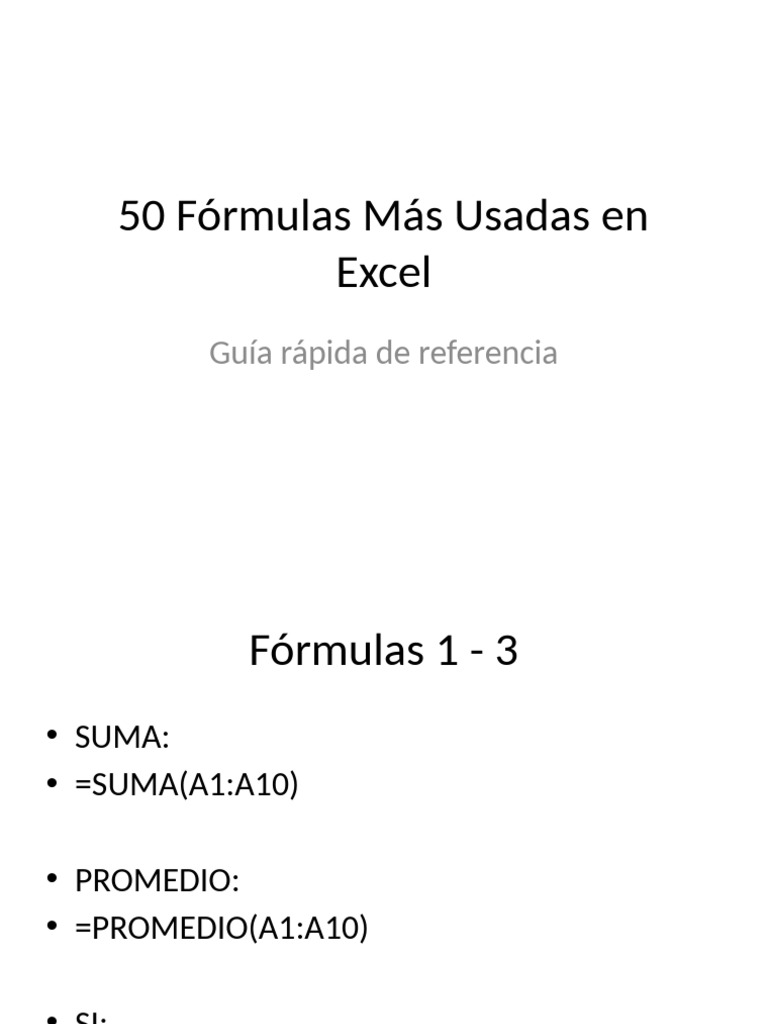 50 Fórmulas Essenciais para Excel | PDF
