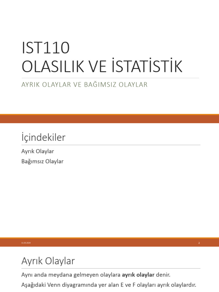 Olasilik 3 | PDF
