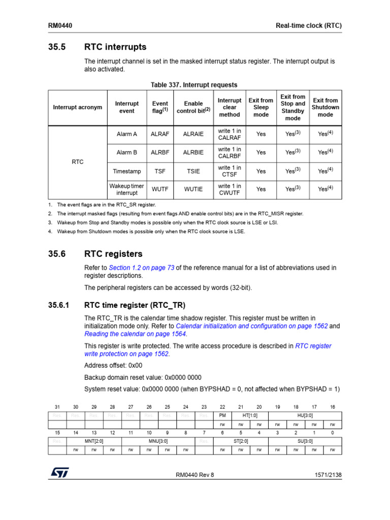RTC Date and Time Register | PDF | Computer Hardware | Computer Science