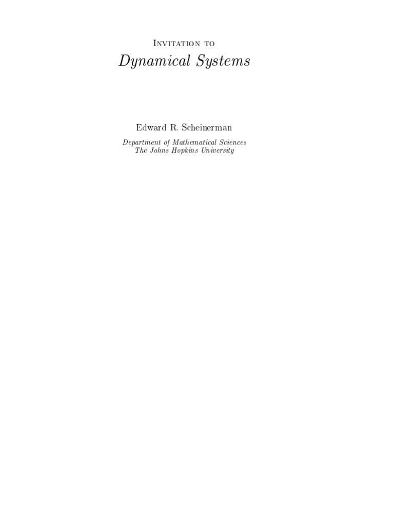 Scheinerman(2000)_Invitation to Dynamical Systems | PDF