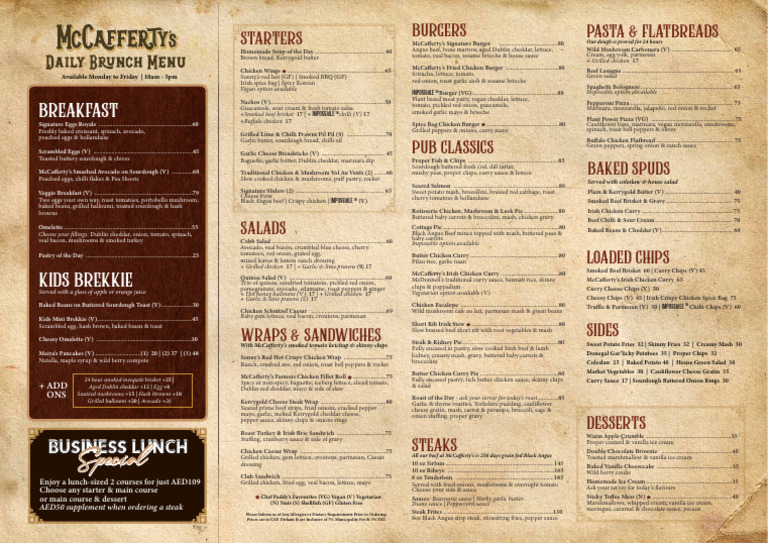 Daily Brunch Menu Al Furjan Web DEC2024 | PDF