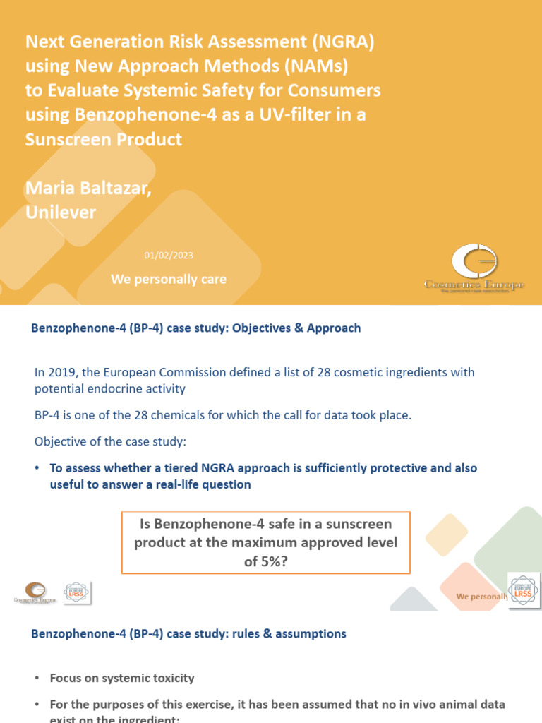 Next Generation Risk Assessment Ngra - Using Nams - To Evaluate ...
