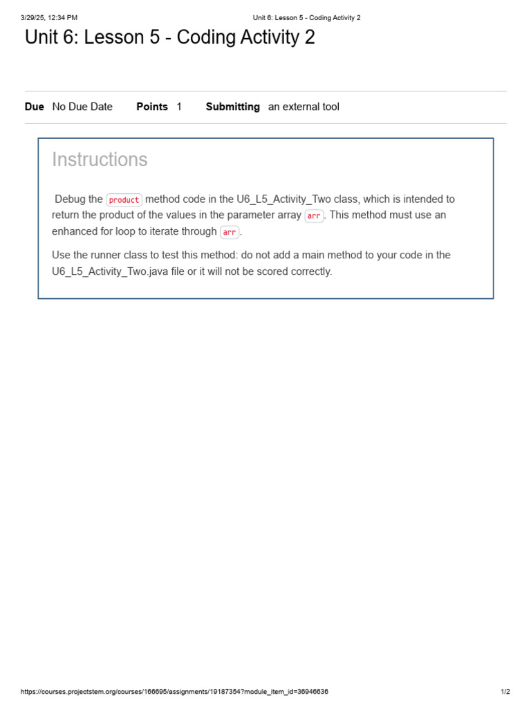 Unit 6 - Lesson 5 - Coding Activity 2 | PDF | Control Flow | Computer Science