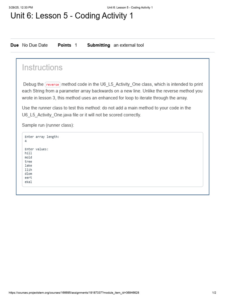 Debugging Unit 6 Coding Activity 1 | PDF | String (Computer Science) | Software Engineering