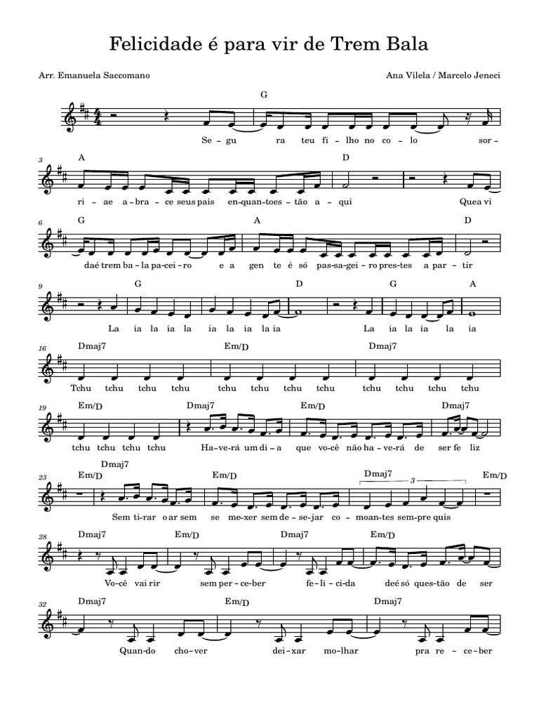 Felicidade É para Vir de Trem Bala | PDF