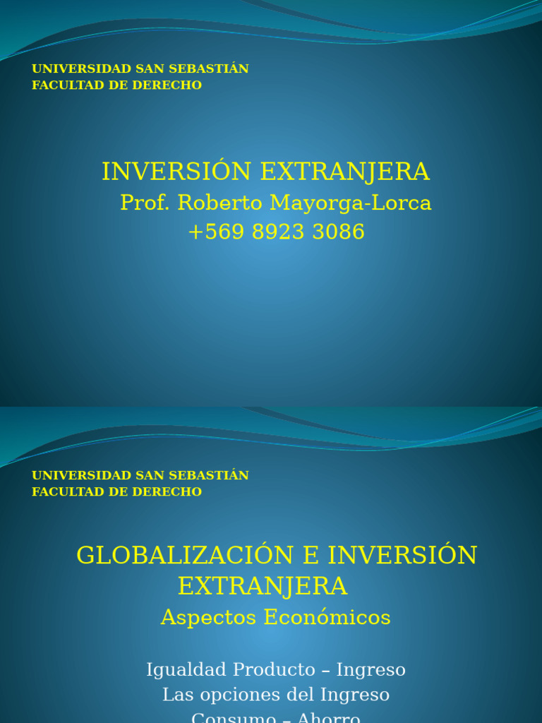 Inversion Extranjera | PDF | Inversiones | Economias