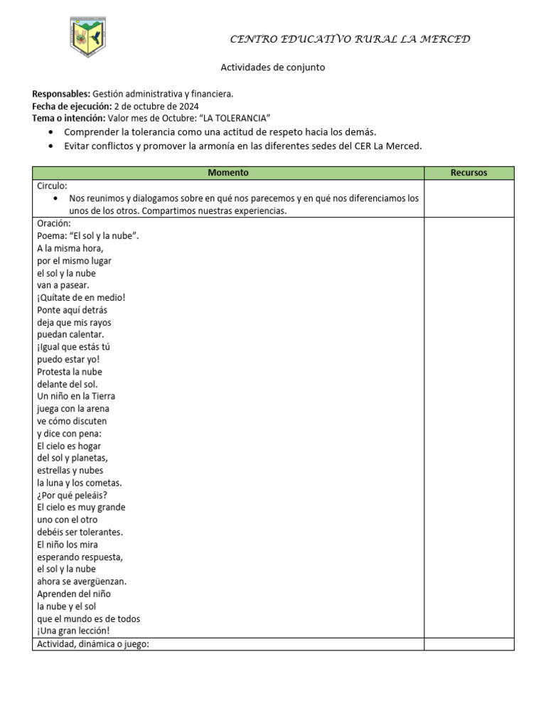 Actividades de Conjunto TOLERANCIA_241001_165606 | PDF | Comportamiento