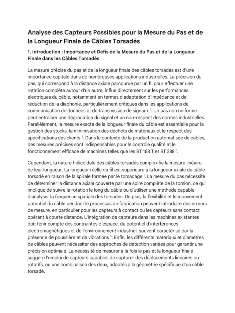 Capteurs pour Mesure de Pas et Longueur | PDF | Inducteur | Capteur