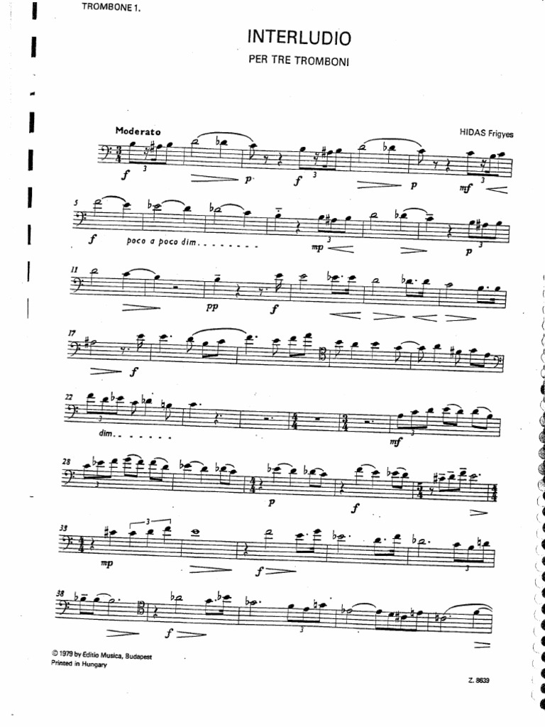 Interludio per tre tromboni | PDF