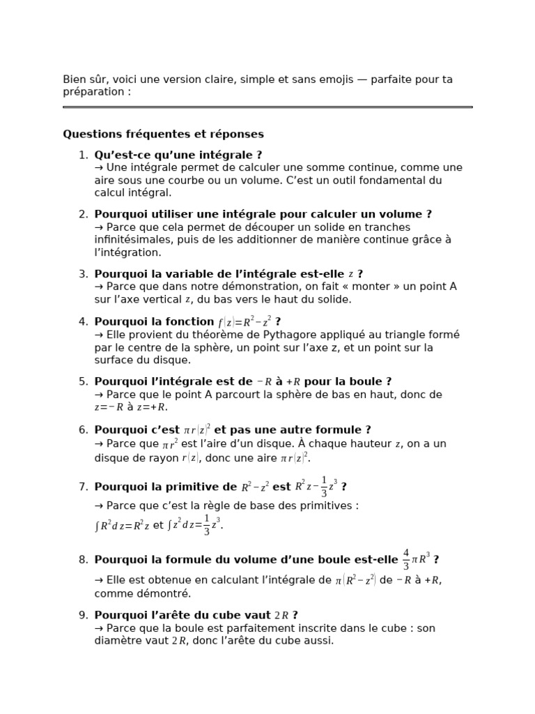 Volume des solides par intégrale | PDF | Pi | Intégral