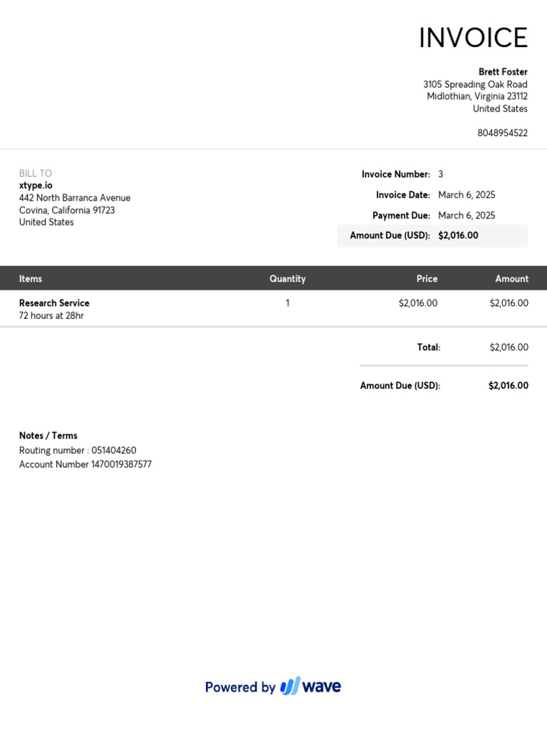 Invoice 3 2025-03-06 | PDF