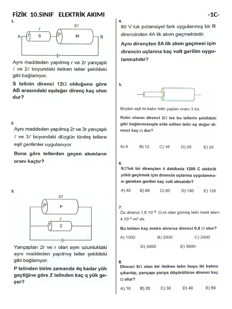 01 Elektri̇k Akimi-1c | PDF
