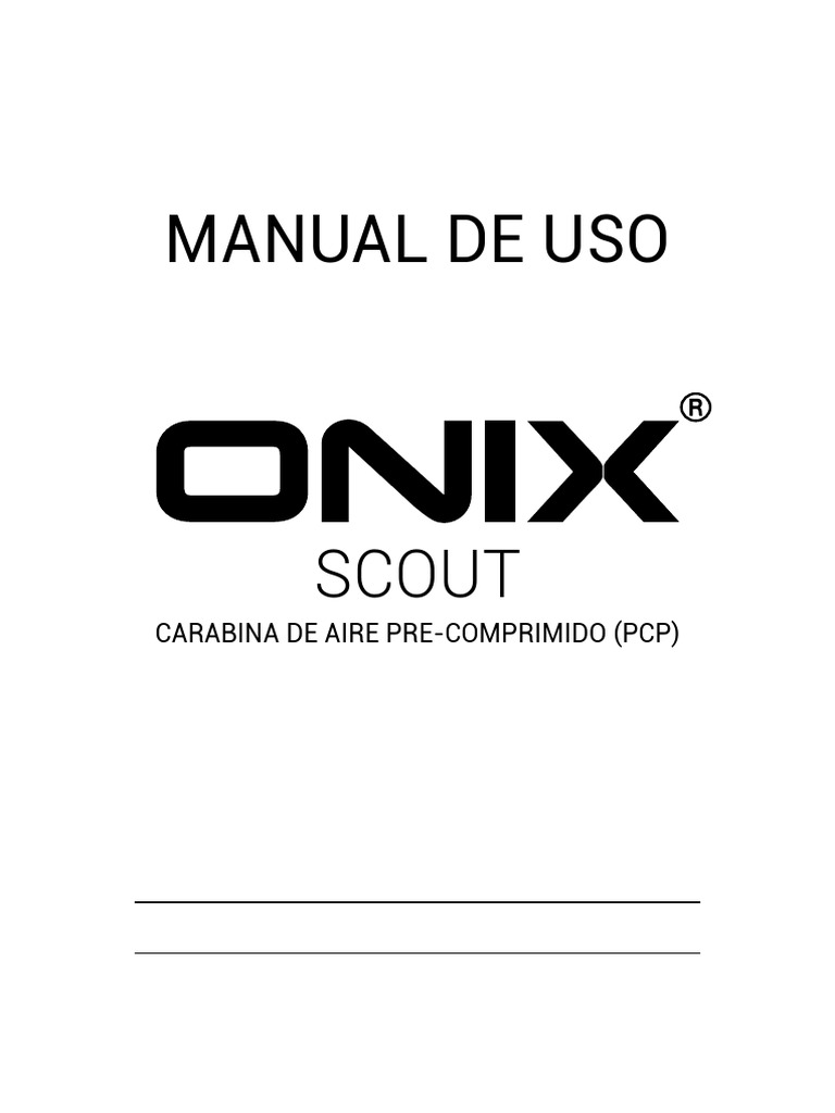 Carabina PCP Onix Scout Manual | PDF | Armas de fuego | Balística