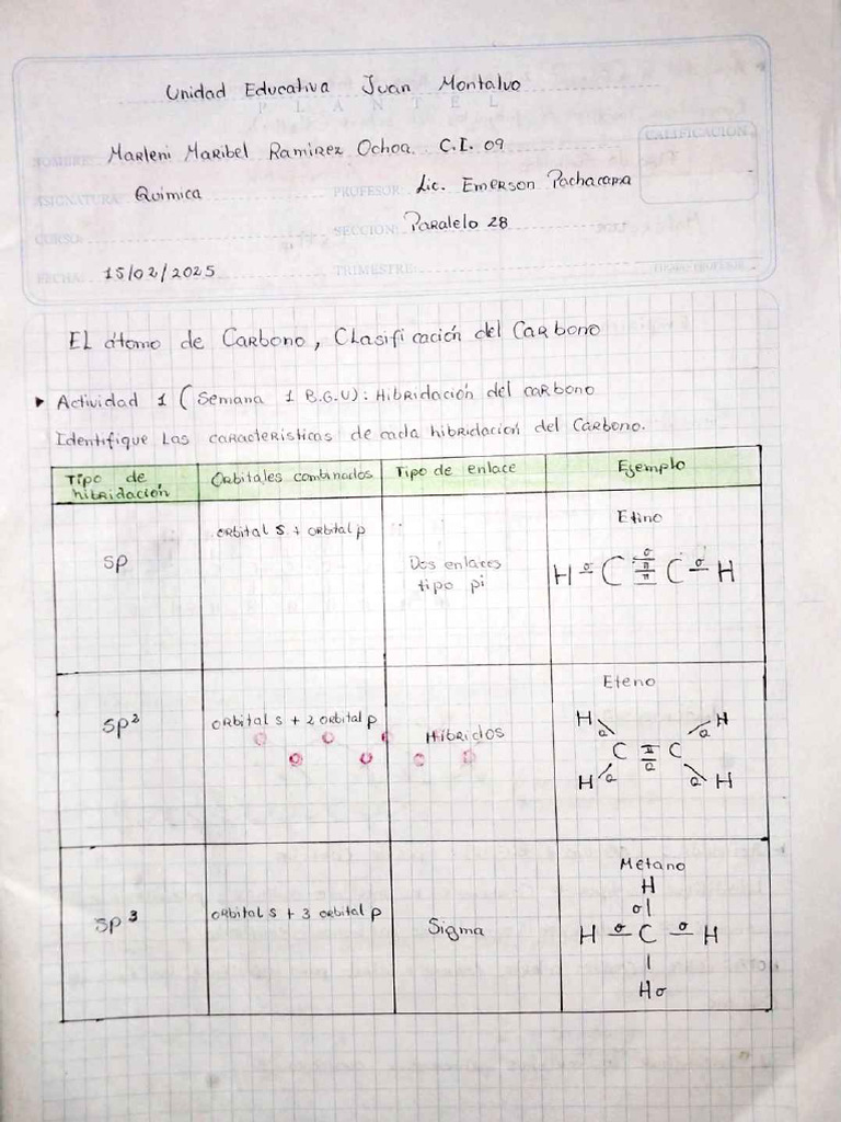 U1 A1-3 Ramirez Marleni Quimica | PDF | Química Orgánica | Química