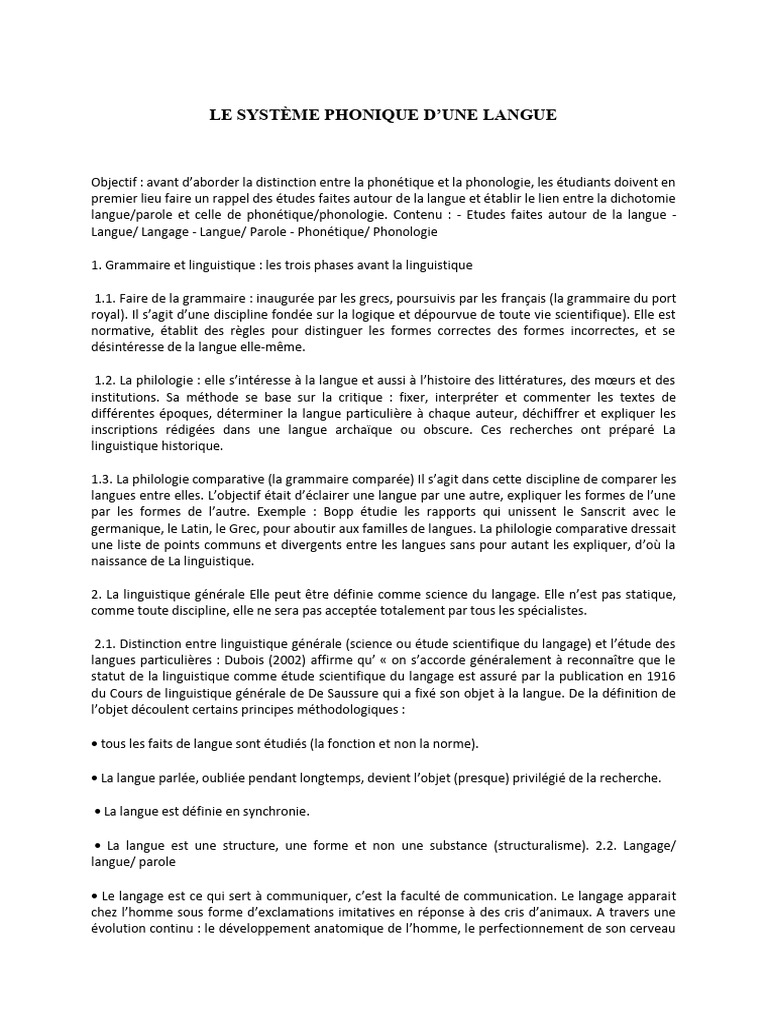 Phonologie et phonétique : distinctions clés | PDF | Phonologie | Syllabe