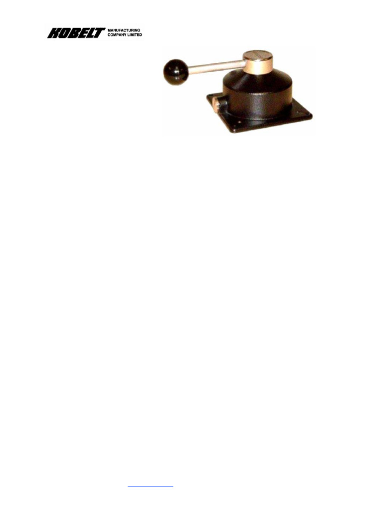 Model 7196 Two-Speed Jog Lever Overview | PDF