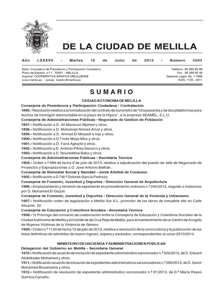Notificaciones a D. Said Filali Yachou | PDF | España | Gobierno de españa