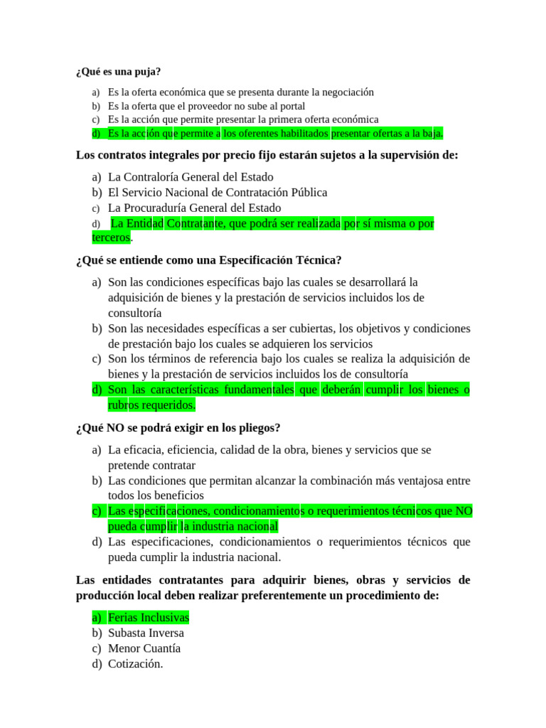Preguntas | PDF | Subasta