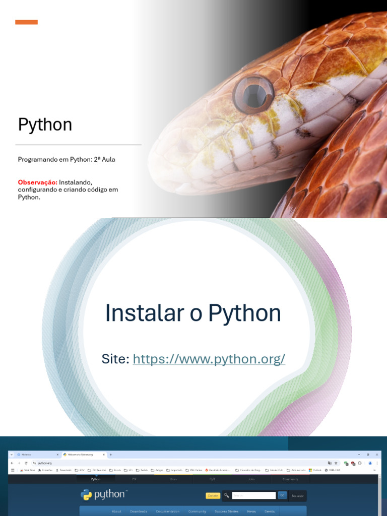 2 Aula - Python - Instalando e Configurando | PDF | Python (linguagem ...