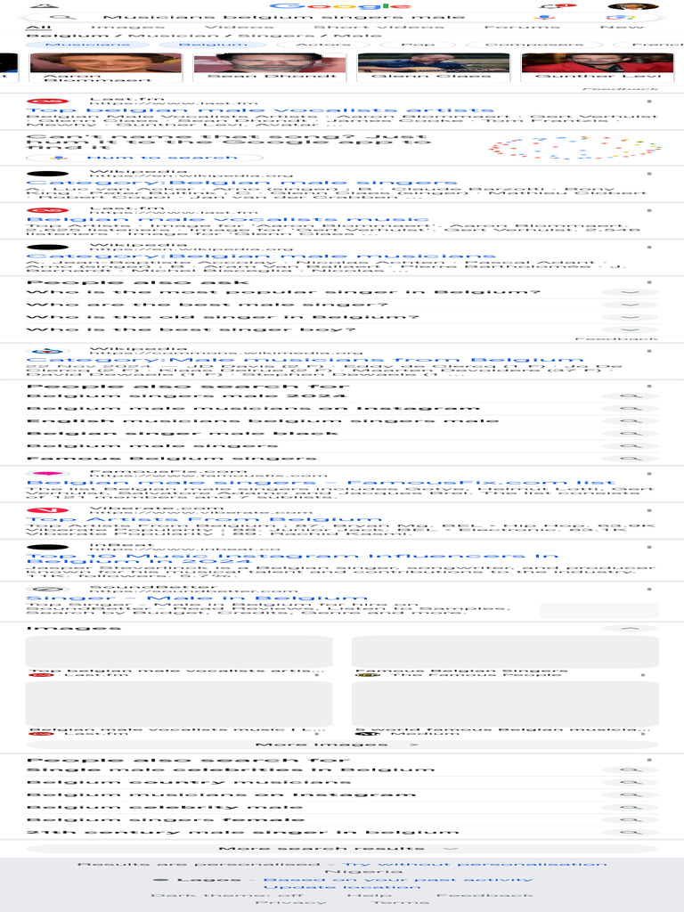 Musicians Belgium Singers Male - Google Search | PDF | Performing Arts ...