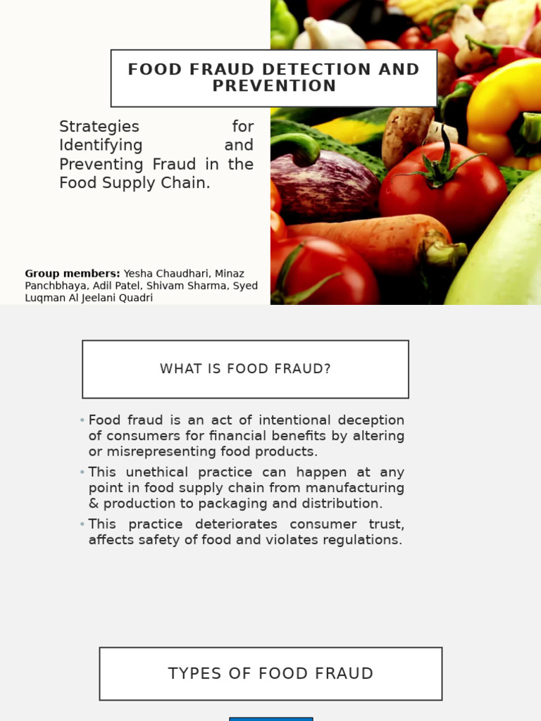 Food Fraud Detection & Prevention Strategies | PDF | Supply Chain ...