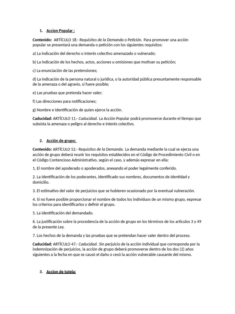 Conte y Caducidad Acciones, Proc Consti. 2024 | PDF | Demanda judicial | Justicia
