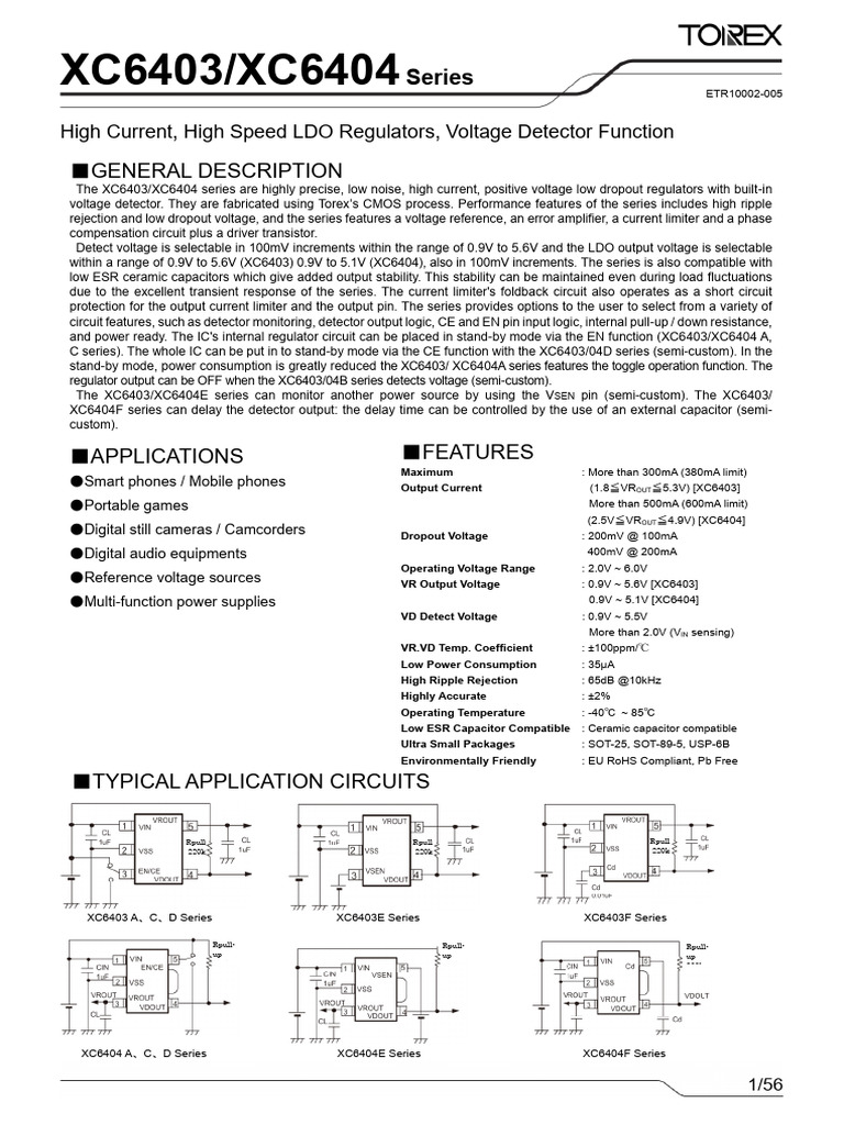 XC 6403 | PDF | Electronics | Electrical Engineering