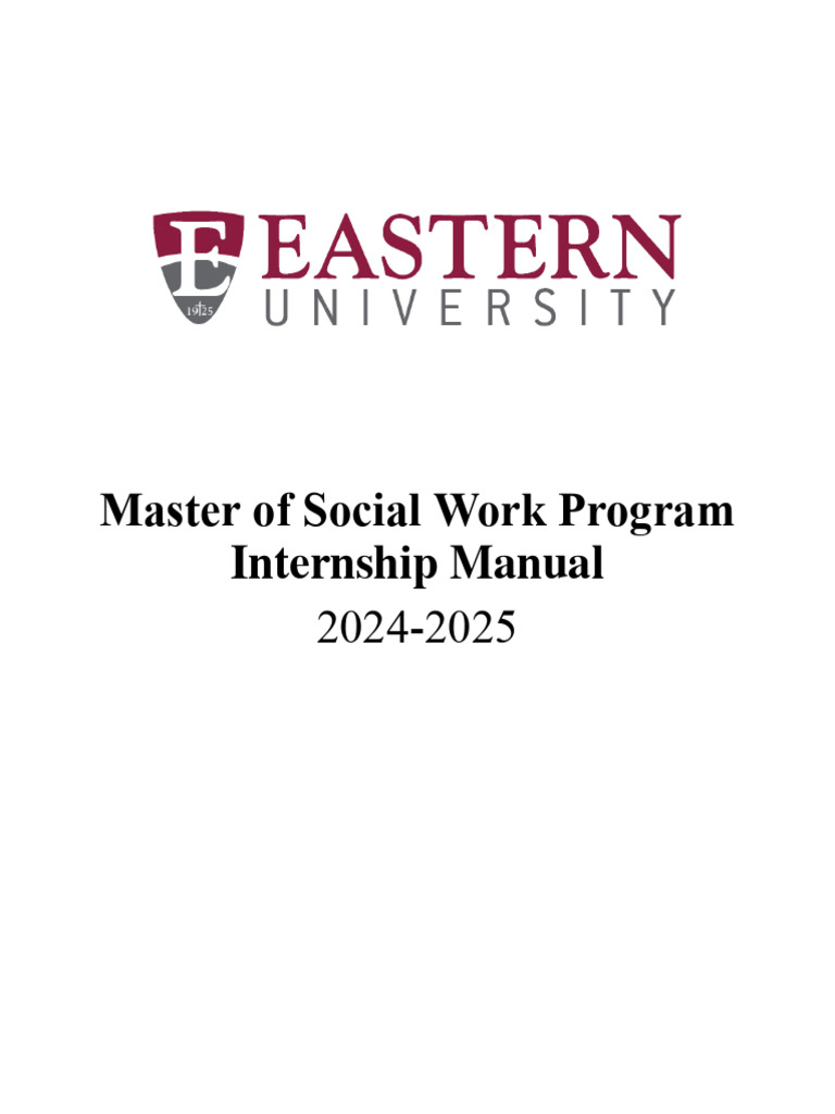 Msw Internship Manual | PDF | Social Work | Curriculum