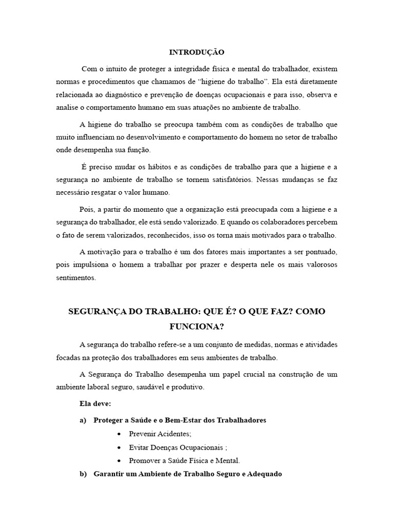 Material de HST | PDF | Segurança e saúde ocupacional