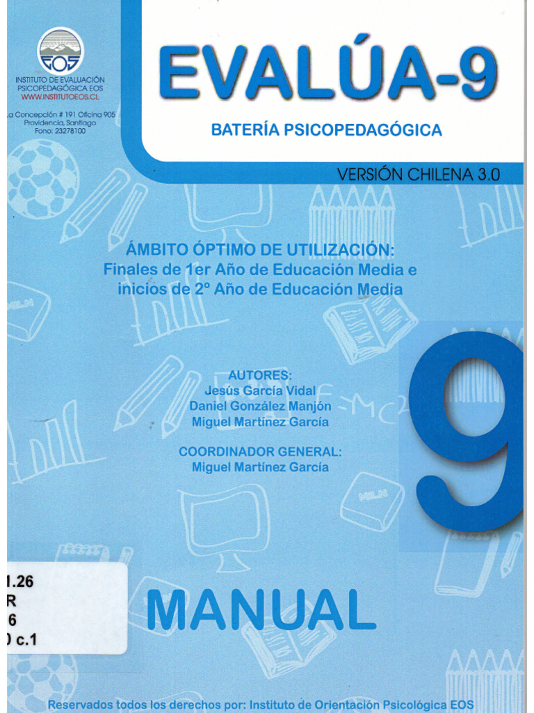 Manual Evalua 9 Version 30 Chile | PDF