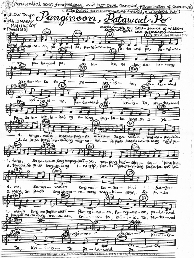 Panginoon, Patawad Po | PDF