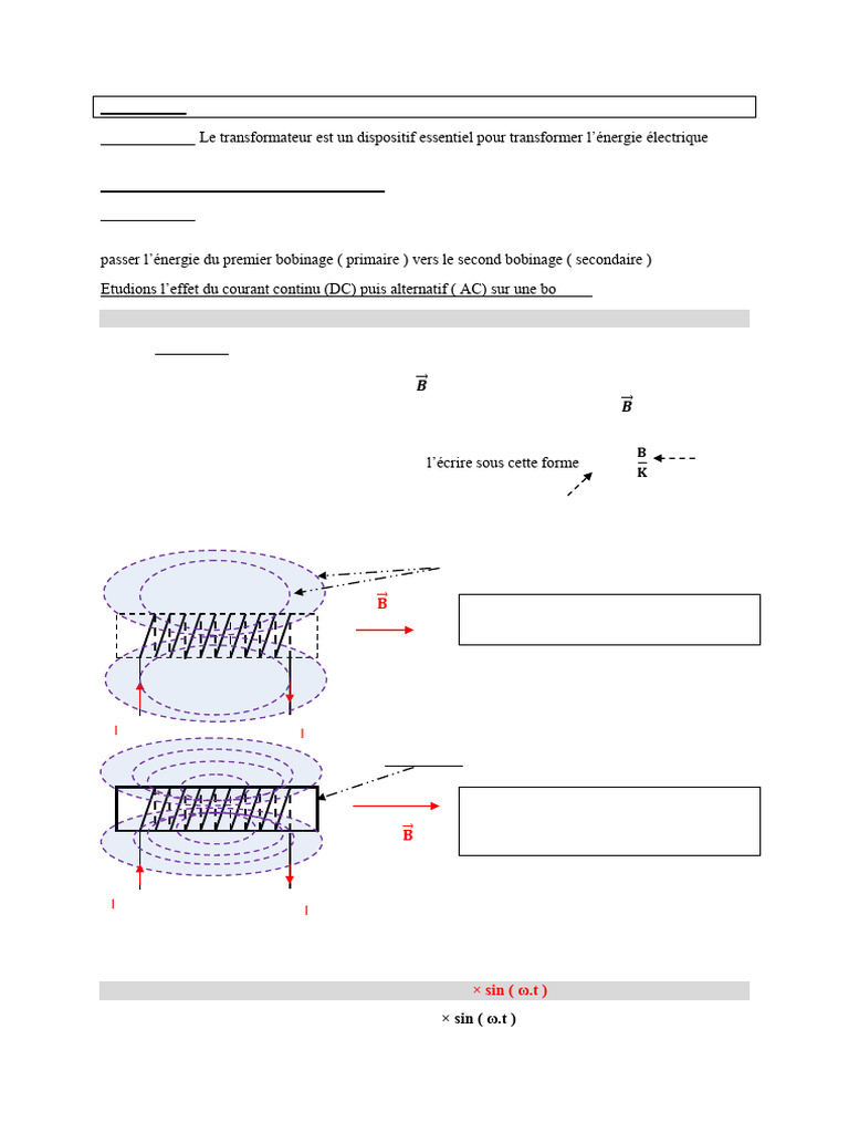 Transformateur parfait et réel expliqué | PDF | Inducteur ...