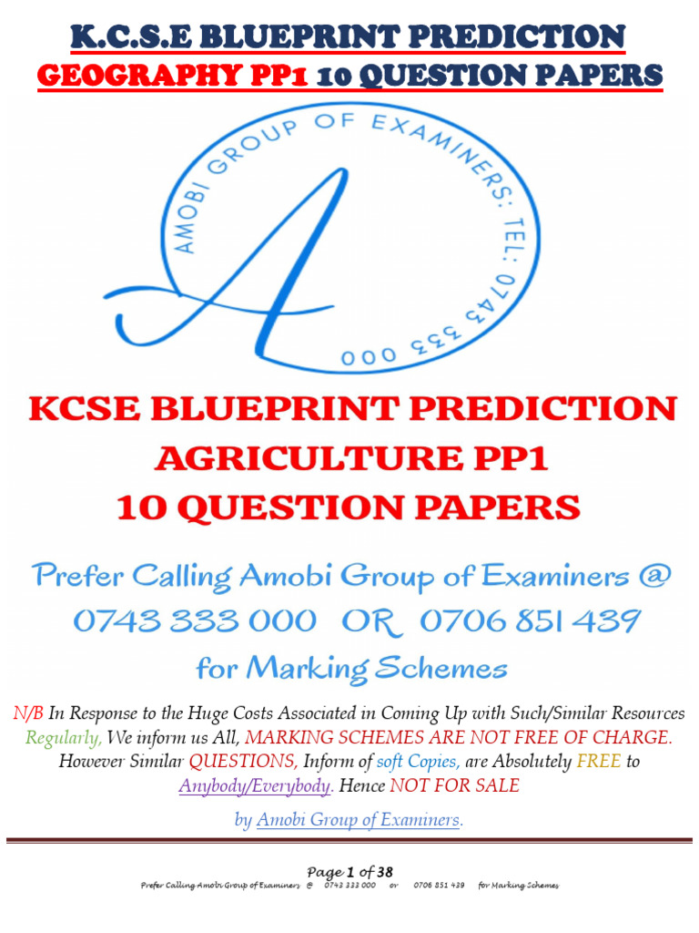 Geog PP1 BP 10 QP Kcse Prediction | PDF | Glacier | Map