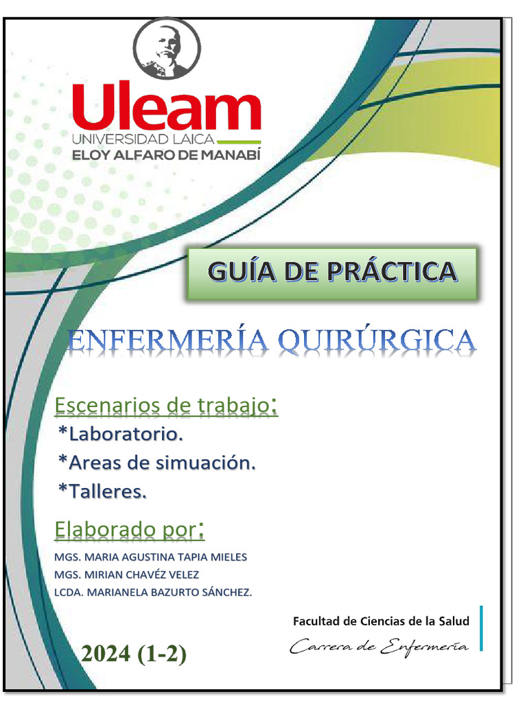 Talleres Y Laboratorios En Enfermería Quirúrgica Pdf Enfermería