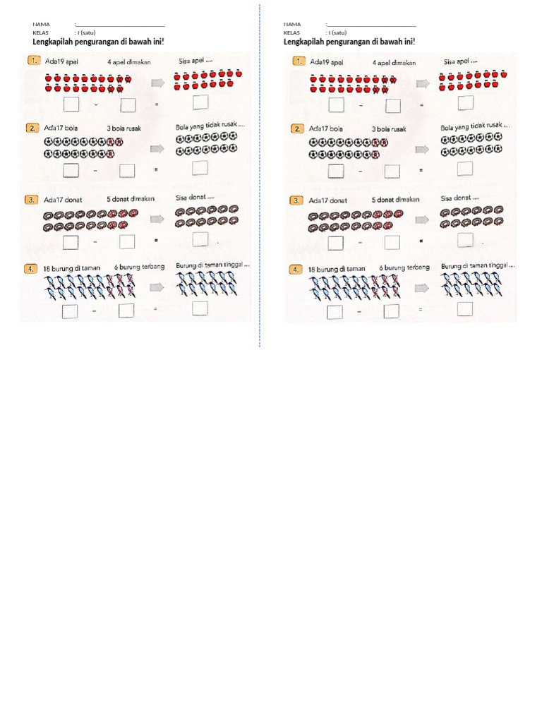 LKPD Matematika Kls 1 | PDF