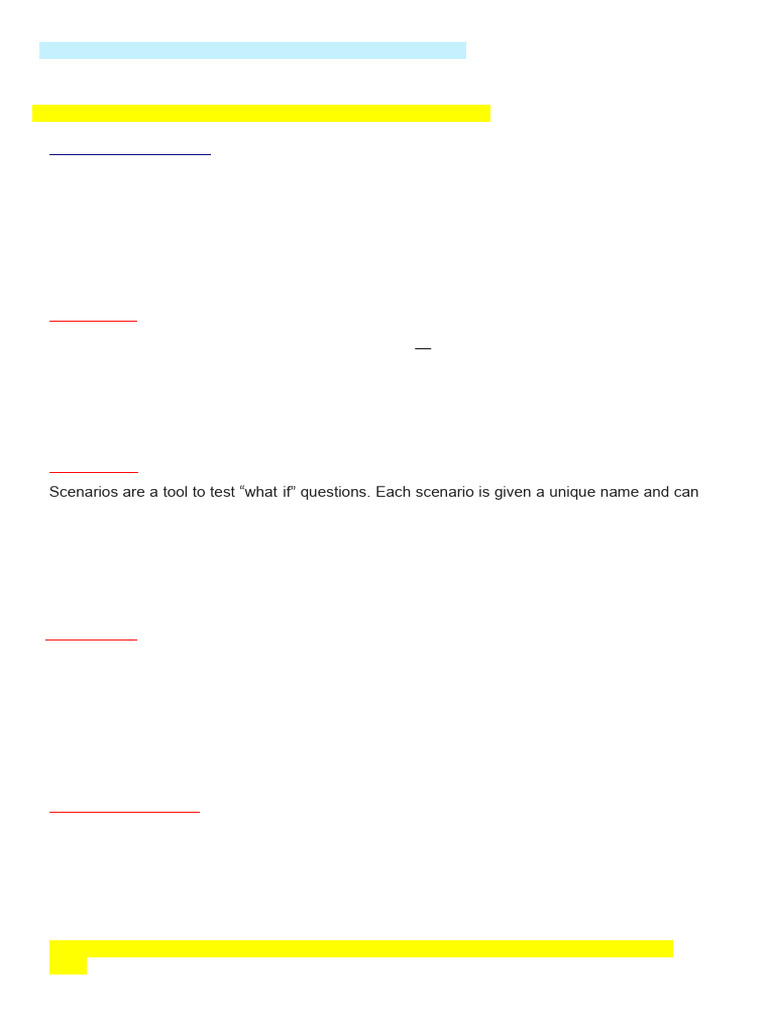 Unit 2 - Electronic Spreadsheet Notes | PDF | Spreadsheet | Worksheet